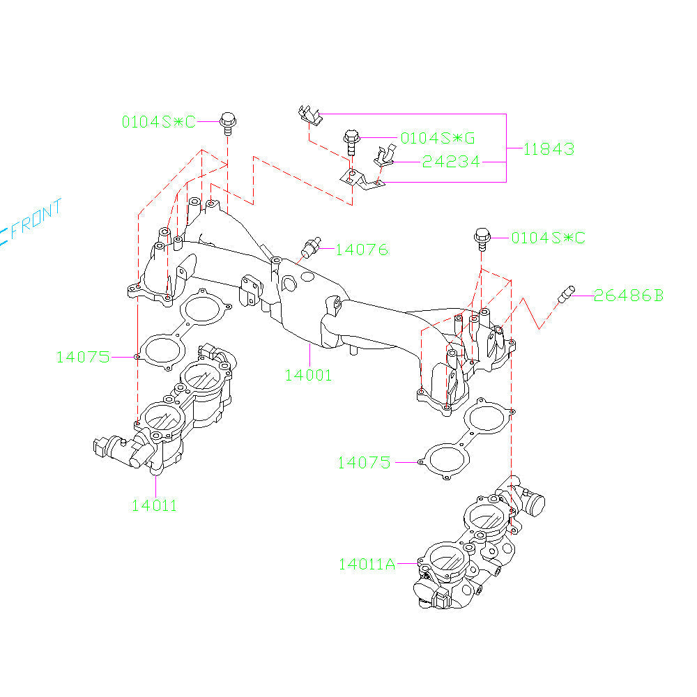 Subaru OEM TGV Housings 2015-2021 STI - FastWRX.com