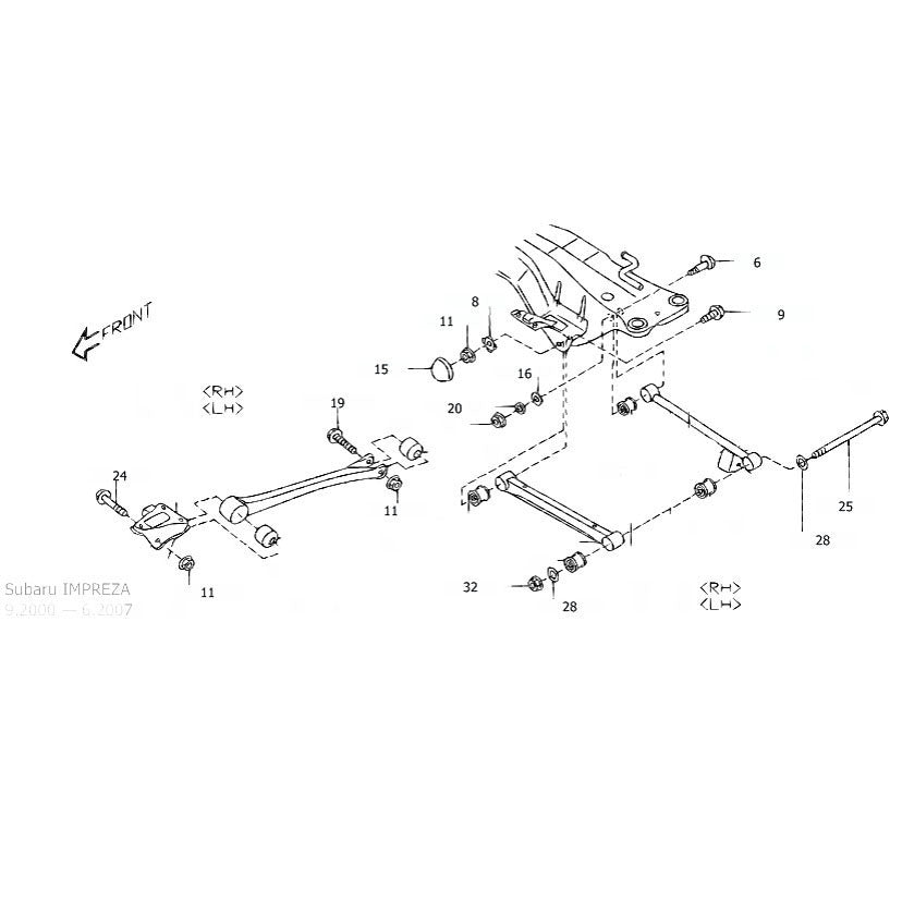 Subaru GD Rear Lateral Link Hardware Kit - FastWRX.com