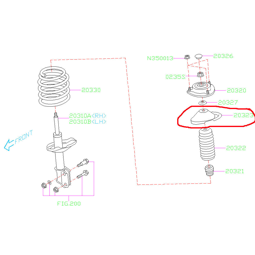 Subaru OEM Front Metal Spring Seat 2005-2009 Legacy/Outback - FastWRX.com