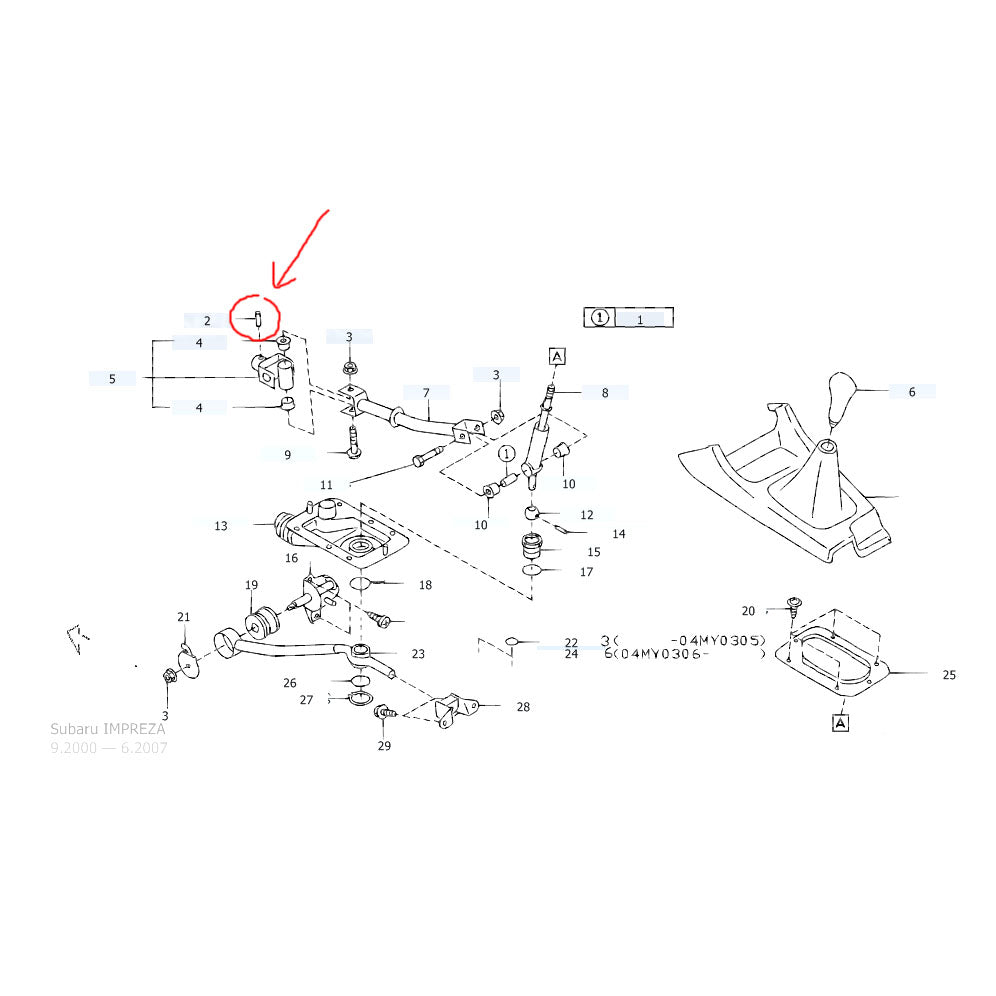 Subaru Shift Linkage Pin - FastWRX.com