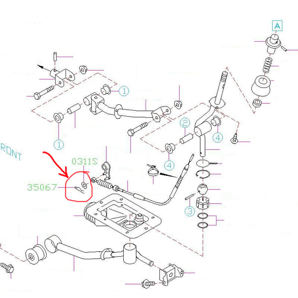 Subaru Reverse Lock Out Cable Clip and Washer 2004-2021 STI - FastWRX.com