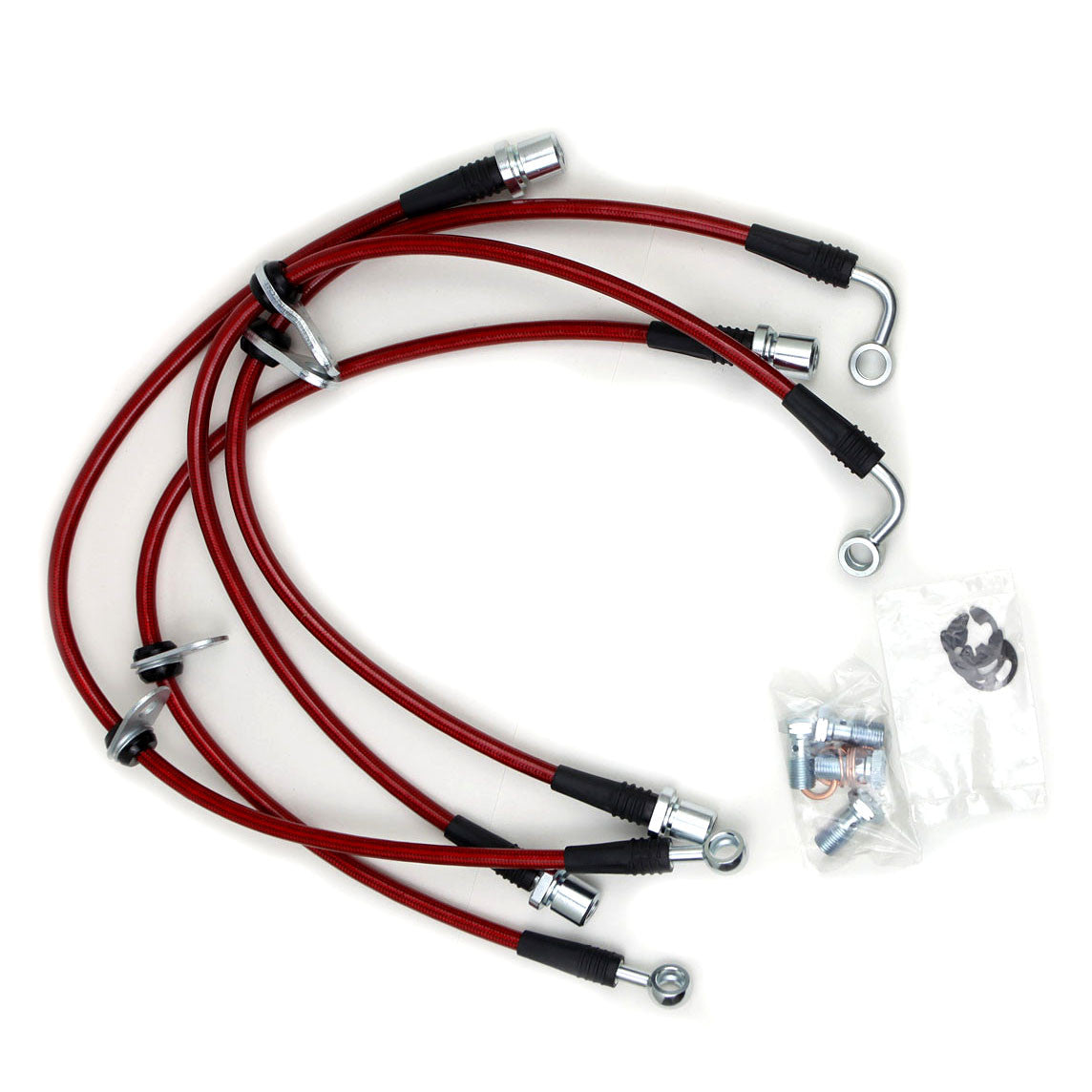 Mach V Braided Brake Line Set 2010-2014 Legacy 2.5 and GT - FastWRX.com